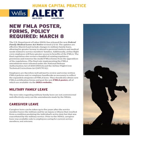 New FMLA poster, forms, policy required: March 8 | PDF | Eldercare ...