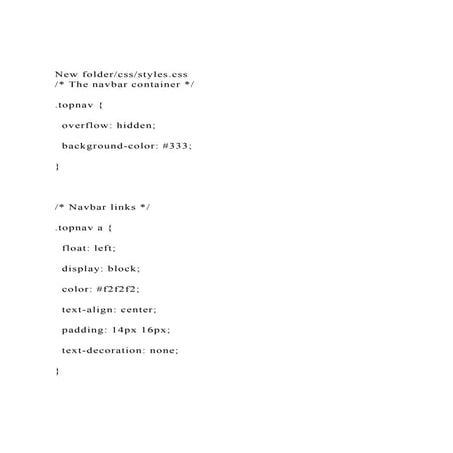 New Foldercssstylescss The Navbar Container Topnav Docx 7857