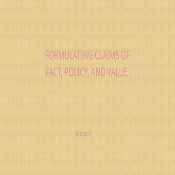 formulating claims polyc and value for sentences | PPT