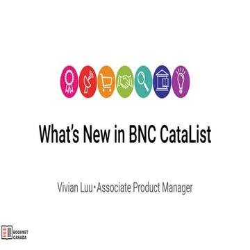 New from BookNet Canada for 2024: BNC CataList - Tech Forum 2024 | PPT