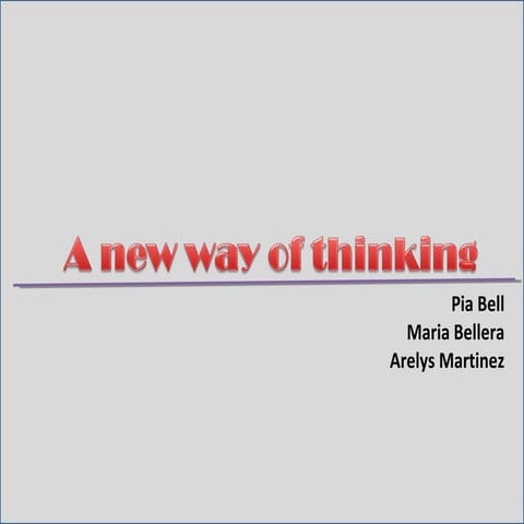 A New Generation of Thinking | PPT