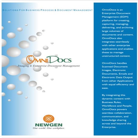Newgen Omni Docs Brochure | PPT