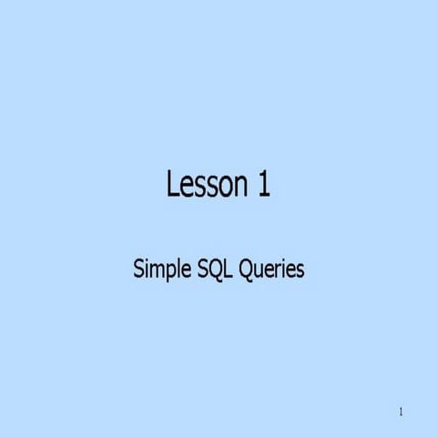 NewGradiance SQL Lesson 1 | PDF | Databases | Computer Software and Applications