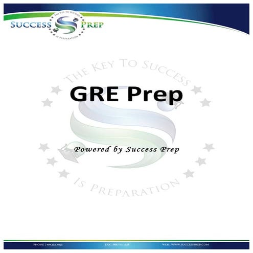 GRE Prep Handout - 8 sessions | PDF
