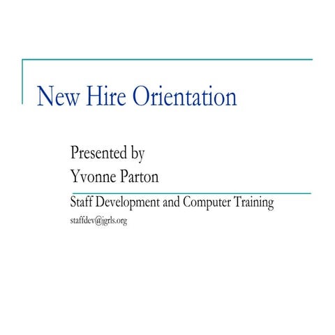 New hire training example | PPTX
