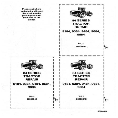 New holland 9884 tractor service repair manual | PDF