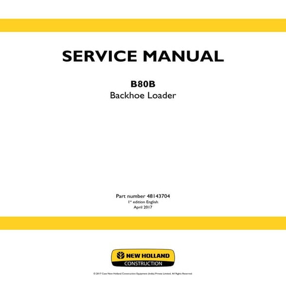 New holland b80 b backhoe loader service repair manual | PDF