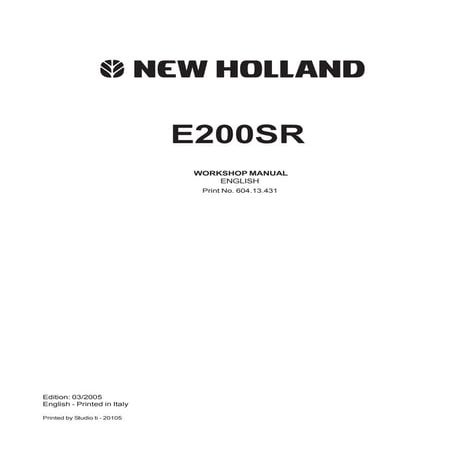New holland t1030 tractor service repair manual | PDF