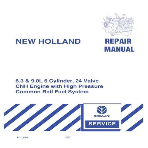 New holland engine 9.0 l 6 cylinder, 24 valve cnh engine with high ...