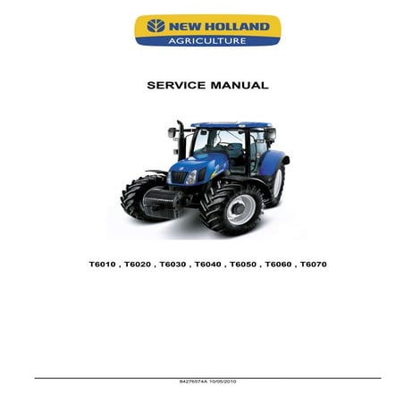 New holland t6050 tractor service repair manual | PDF