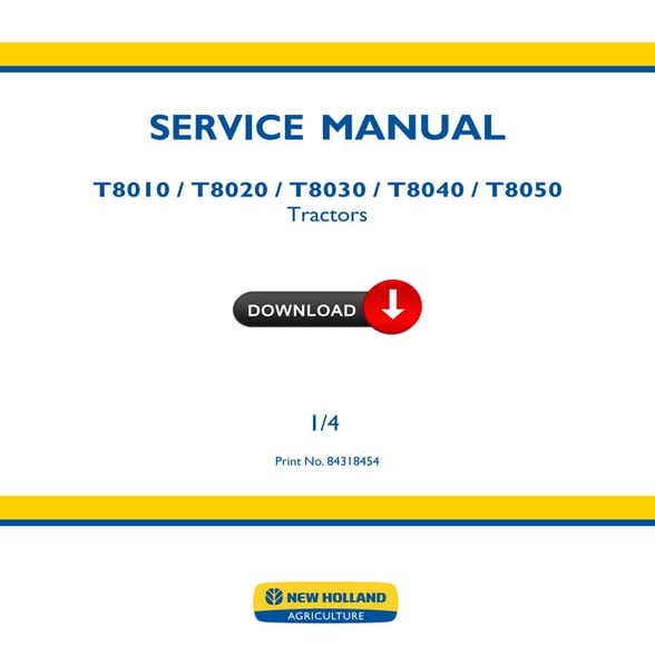 New Holland T8040 Tractors Service Workshop Manual.pdf