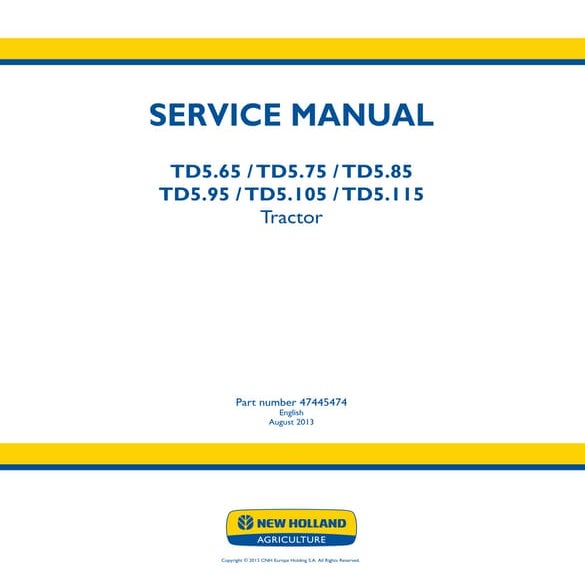 New Holland TD5.95 Tractor Service Repair Manual 1.pdf