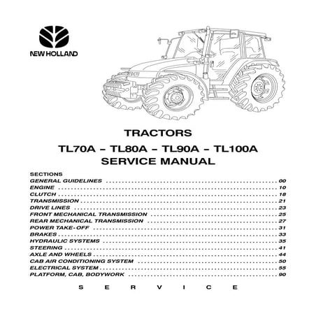 New holland tl100 a tractor service repair manual | PDF