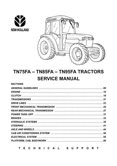 New holland ts115 a tractor service repair manual | PDF
