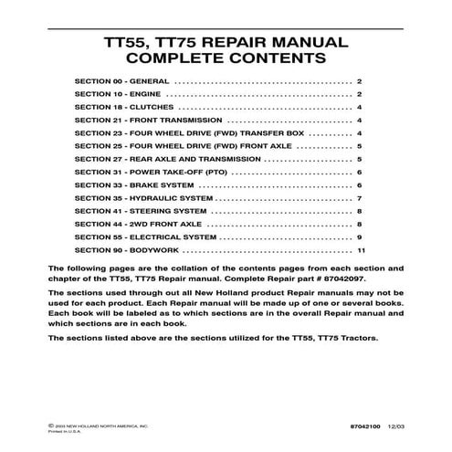 MASSEY FERGUSON MF390 TRACTOR Service Repair Manual | PDF