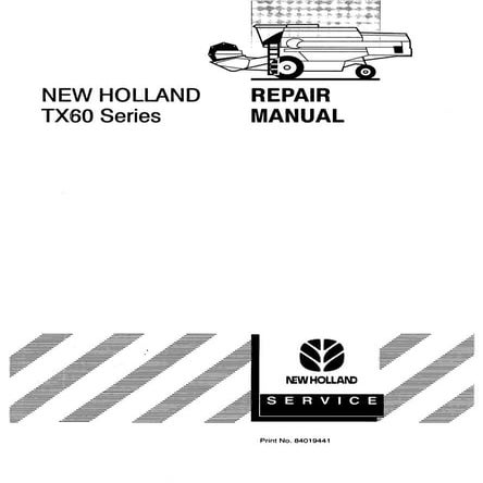 New holland tx68 combine harvester service repair manual | PDF