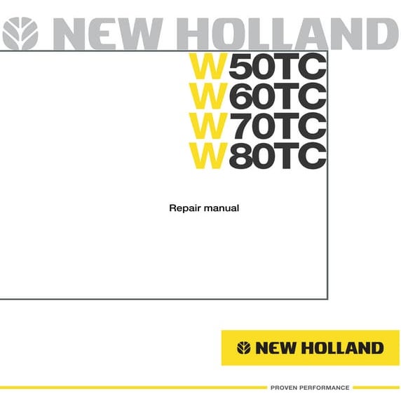 New holland w80 tc wheel loader service repair manual | PDF