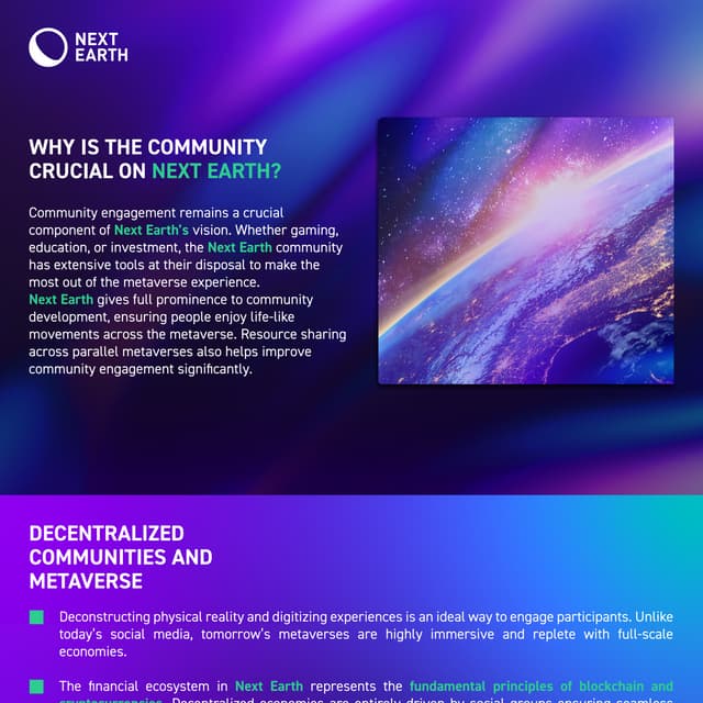 Why is community so crucial for Next Earth? | PDF