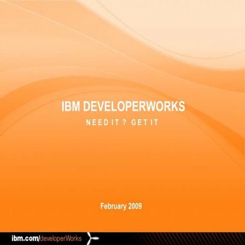 Ibm Developerworks Overview Ppt