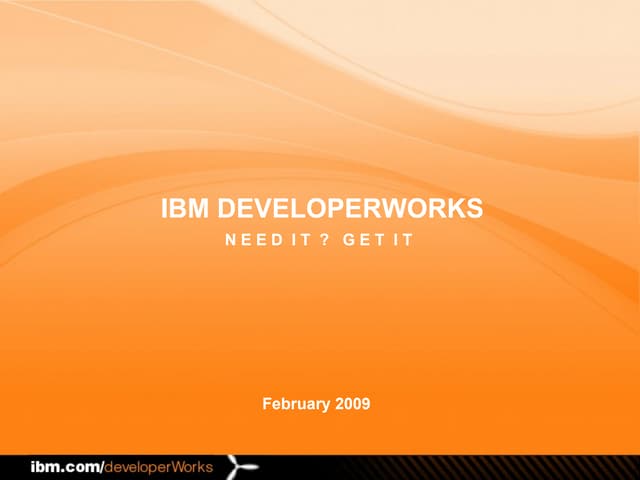 Ibm Developerworks Overview Ppt