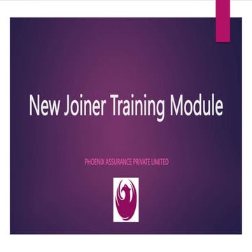 All About new joiner training module.... | PPTX