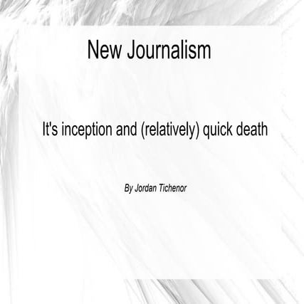 New journalism | PPT