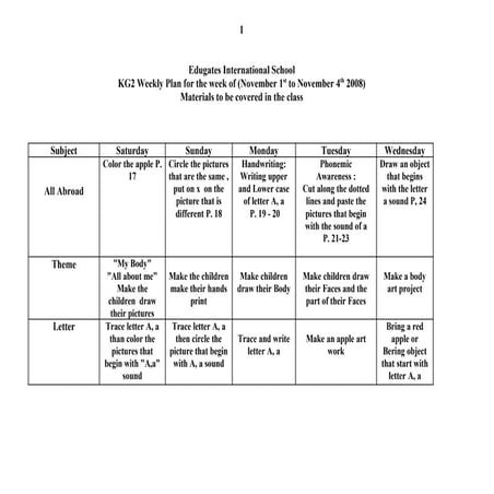 New Kg2 Yearly Plan 08 09 Hala | DOC