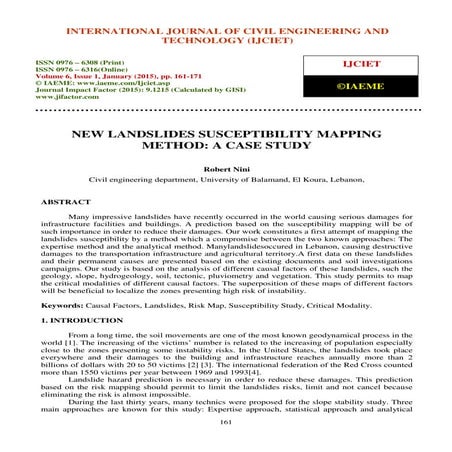 New landslides susceptibility mapping method | PDF | Geography | Science