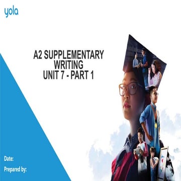 (new) Lesson Plan - A2 Supplementary - Unit 7 - Writing - PART 1.pptx
