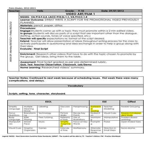 New lesson plans | DOCX