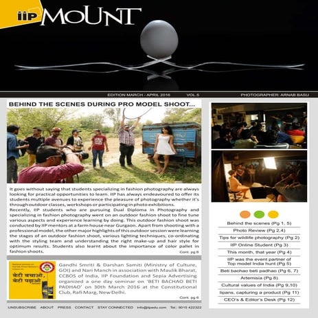 IIP MOUNT 2016 | IIPEDU | PDF