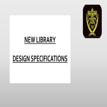 Library building, furniture, Equipment and its standards | PPTX