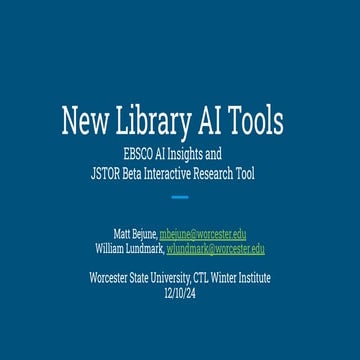 New Library AI Tools_Bejune, Matthew and Lundmark, William.pdf