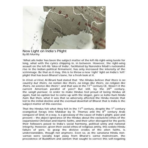 New Light on India’s Plight | PDF
