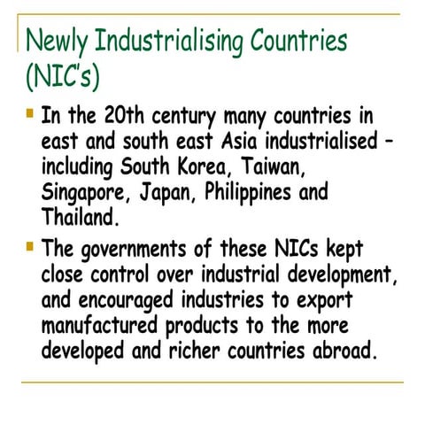 Newly Industrialising Countries | PPT