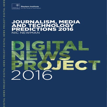 Digital News Report 2016, THOMSON REUTERS Institute | PDF