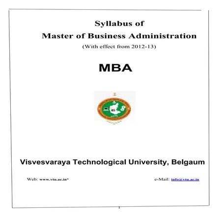 New mba syllabus | PDF