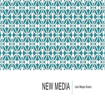 New Media | PPT