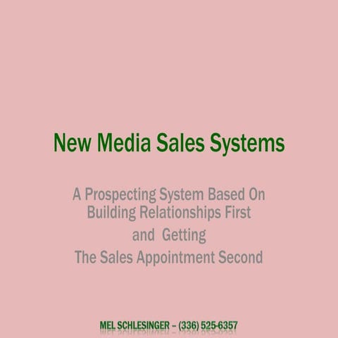 New media sales systems ppt | PPT