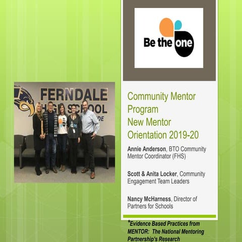 New Mentor Orientation & Training | PPTX