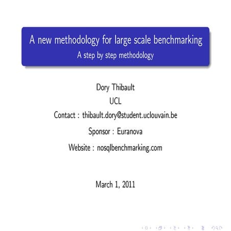 A new methodology for large scale nosql benchmarking | PPT