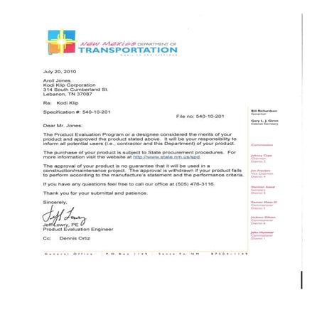 New mexico dot doc | PDF