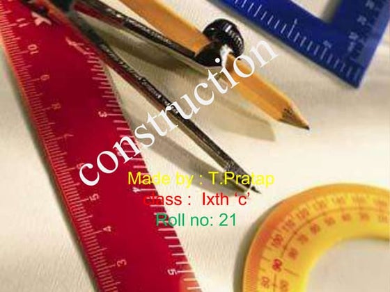 Constructing an angle or triangle using a protractor | PPTX
