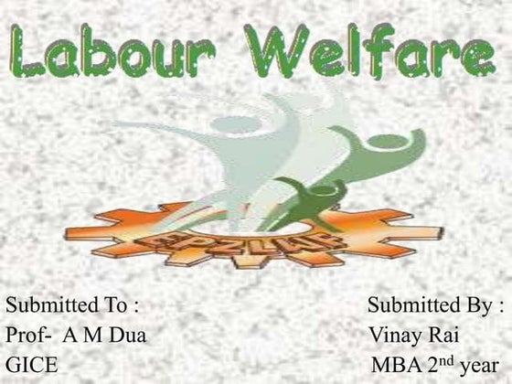 Welfare Measures of Factory Act,1948 | ODP