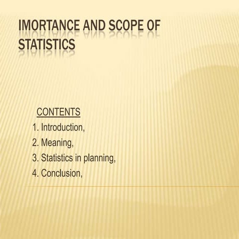 statistics in planning | PPTX