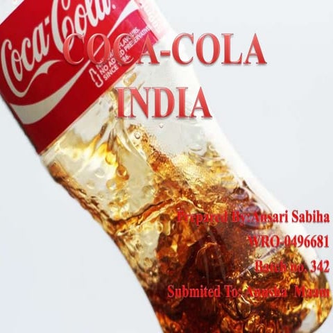 Coca-Cola Project with all products details | PPT