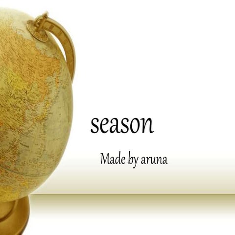 Science behind the seasons | PDF
