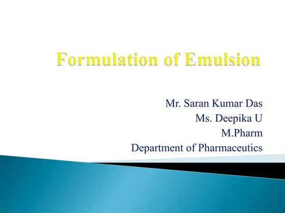 Emulsion | PPT