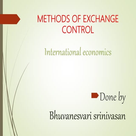 Method of Exchange control | PPTX