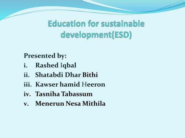 Integrating Sustainable Development Goals (SDGs) in School Education | PPTX